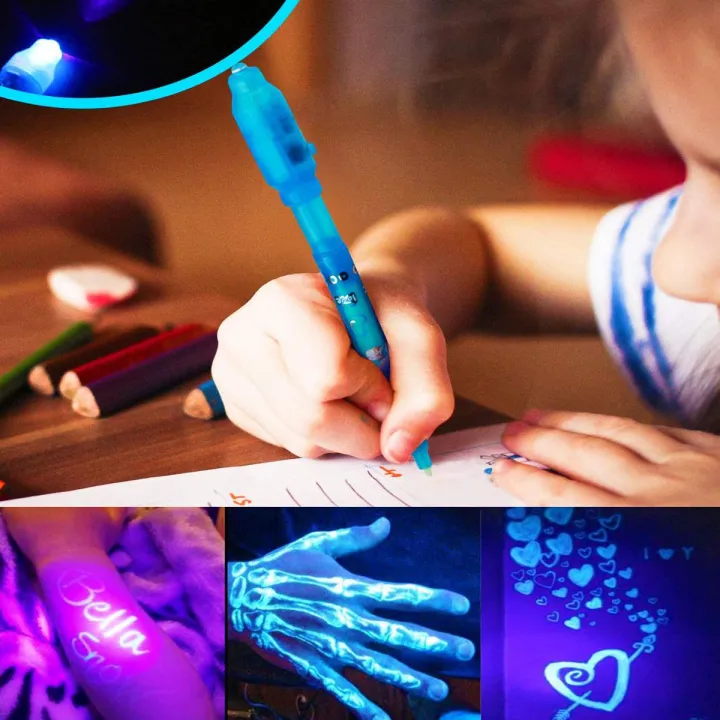 Invisible Writing Magic Pen Uv Light Ultra Violet Ink | Daraz.com.bd