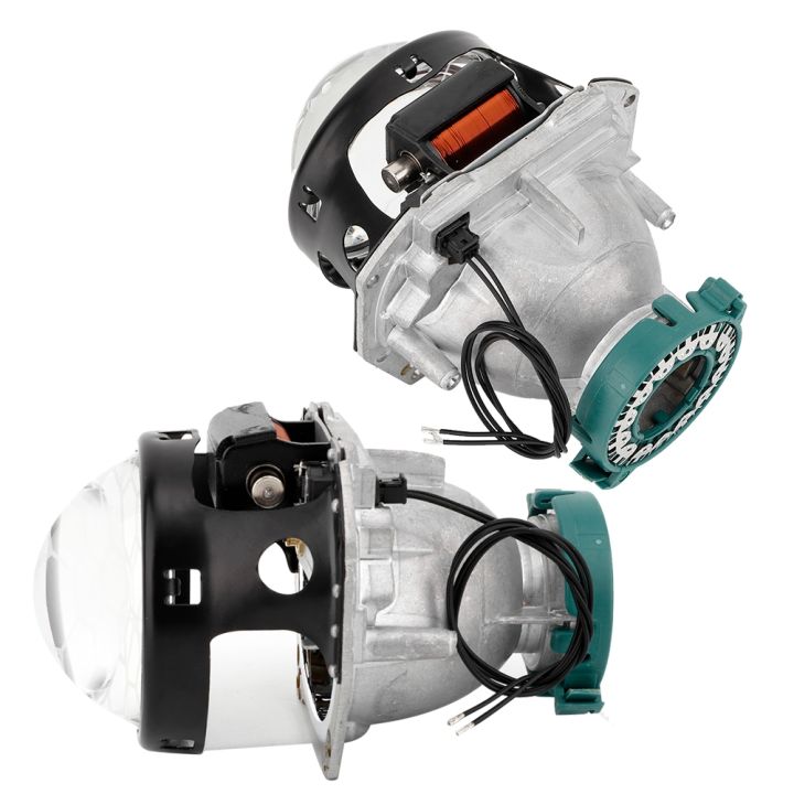 Pair of Blue Coating Car Headlight Xenon Kit Bulb Car Assembly Headlamp ...