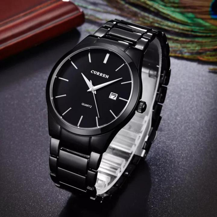 Rosra Stainless Steel Quartz Full Black Watch for Man | Daraz.com.bd