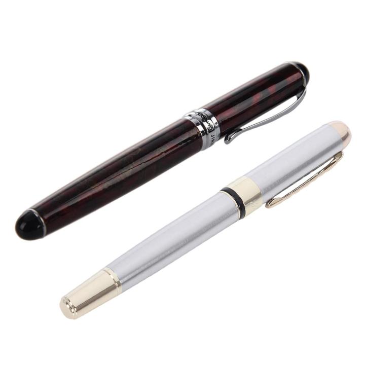 Jinhao X750 Deep Red Pen Medium Fine Nib Ink Fountain Pen & 250 Frosted ...