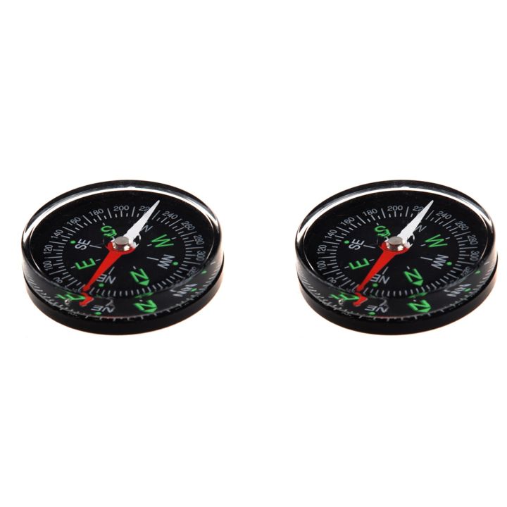 2Pcs 40mm Clear Liquid-Filled Camping Compass Hiking Outdoor Scouts Kit ...