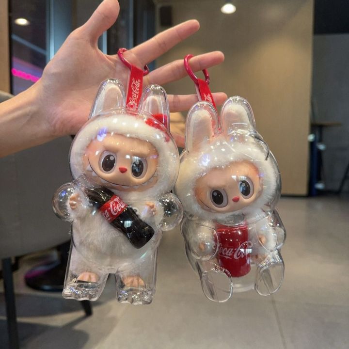 Collectible Coca-Cola Series Labubu Protective Shell Anti-lost Peadant ...