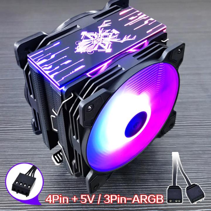 SNOWMAN 6 Heat s CPU Cooler ARGB 120mm PWM 4 Pin PC Radiator Quiet for ...