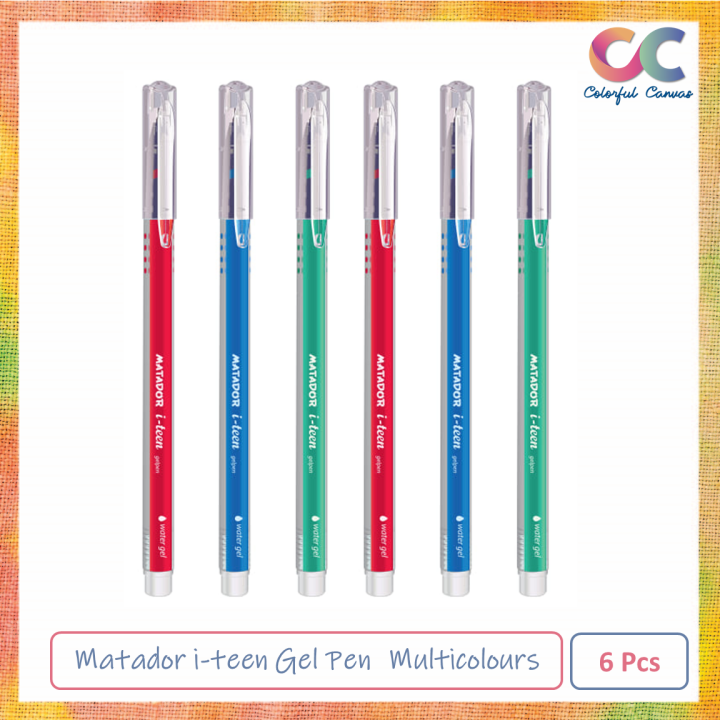 Matador i-teen Gel Pen Multicolours 6 Pcs | Daraz.com.bd