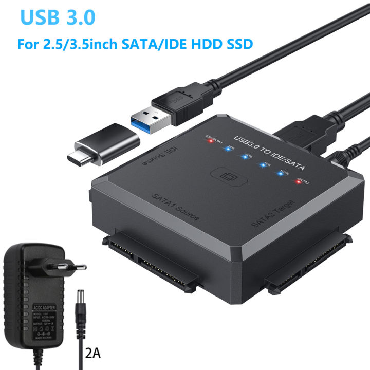 USB 3.0 to IDE/SATA Hard Drive Docking Station Adapter Cable External ...