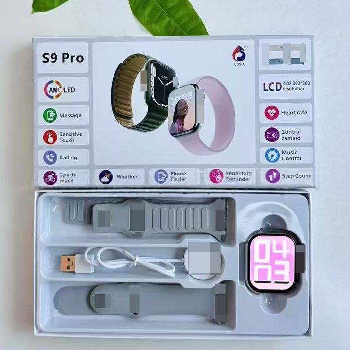 S9 Pro Series 10 Smartwatch - AMOLED Display with ( 2 Strap) Smart ...