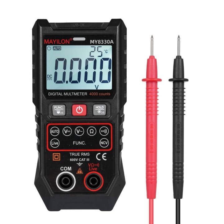 MAYILON Digital Multimeter Voltage Tester 4000 Counts TRMS Automatic ...
