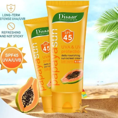 Disaar Papaya Sun UVA Protection Sunscreen SPf45-60ml | Daraz.com.bd