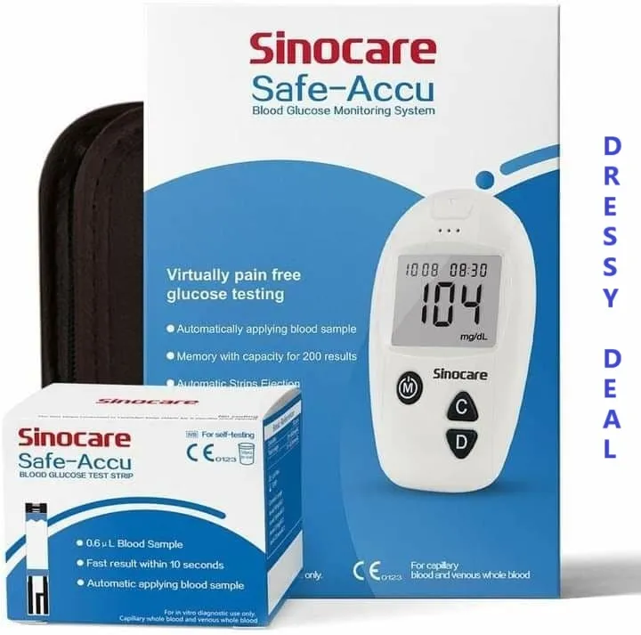 Sinocare Safe Accu Digital Blood Glucose Monitoring System | Daraz.com.bd