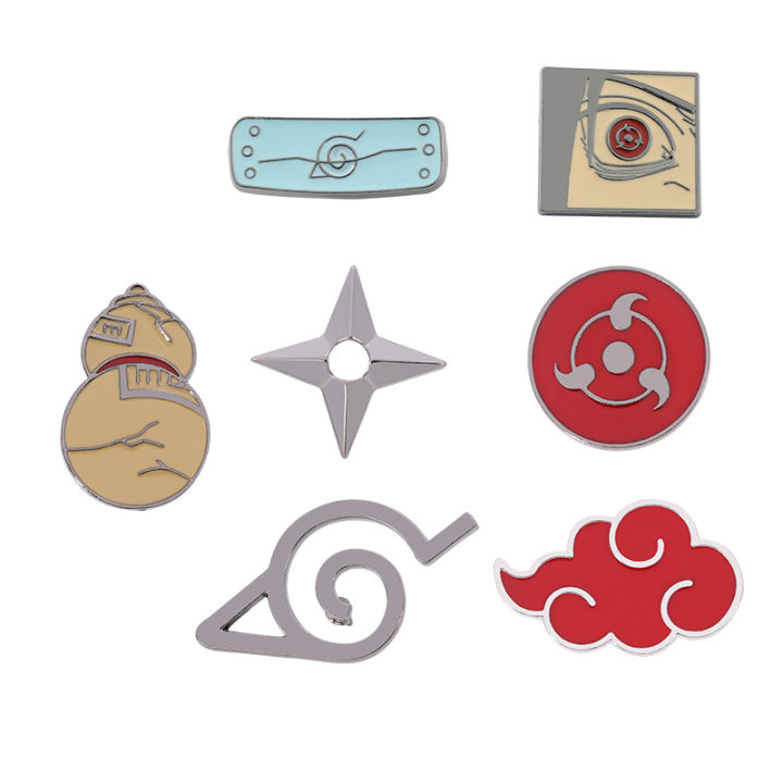Naruto Akatsuki Brooch Pin Konoha Village Ninja Uzumaki Uchiha ...