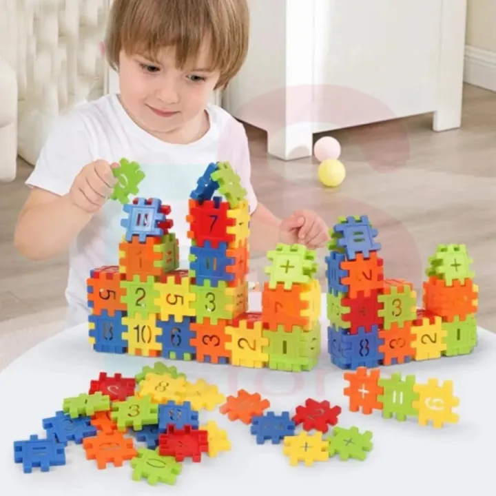 Educational Building Blocks Set For Kids Plastic Number blocks Building ...