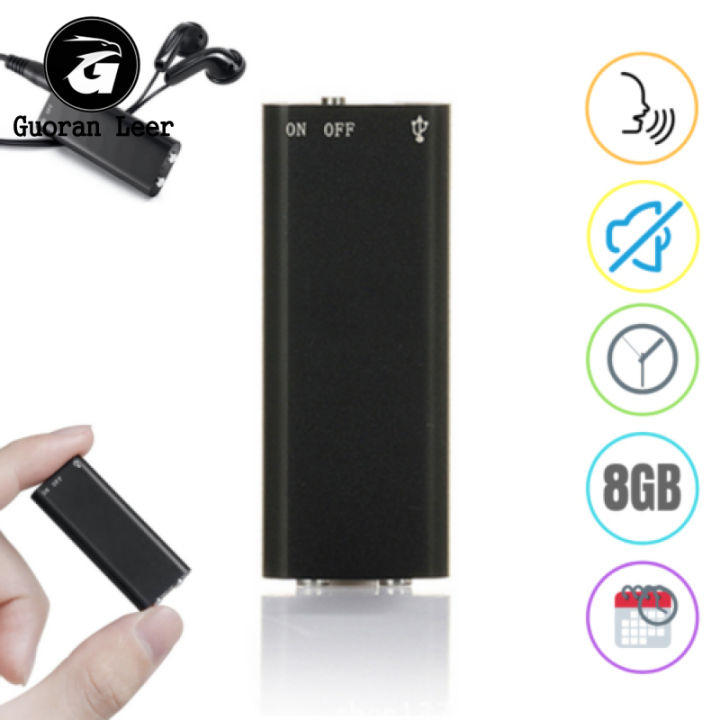 Mini Audio Recorder Voice Listening Device 96 Hours 8GB Bug | Daraz.com.bd