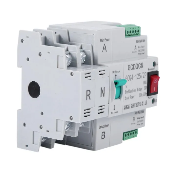 Dual-Power Automatic Transfer Switch 2P 100A Household 35mm Rail ...