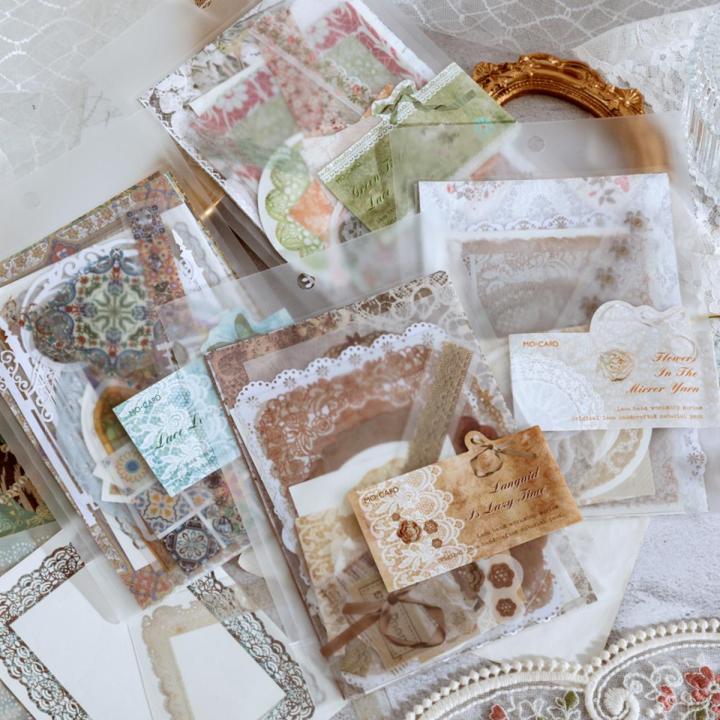 Panda Online 30 Pcs Lace Hand Workshop Vintage Journal Material Paper ...
