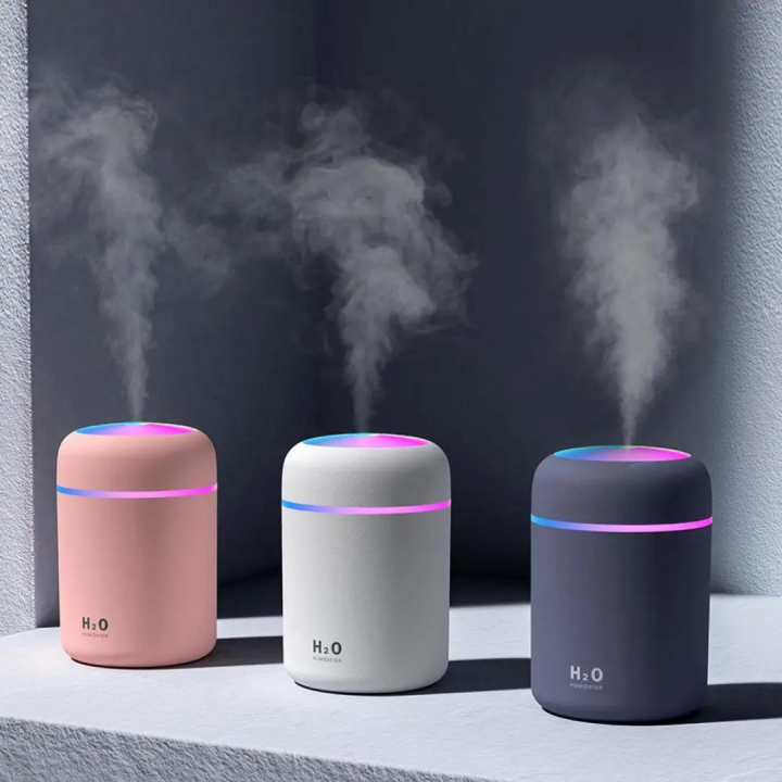 Mini Humidifier 300ml Bedroom Office Living Room Portable Low Noise ...