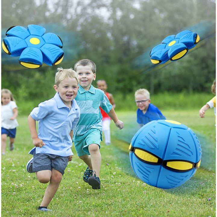 Flying Saucer Ball Magic Foot Frisbee Elastic Deformation Ball Toy Boy ...