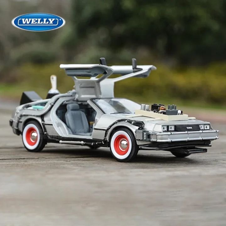 WELLY 1:24 Back To The Future Delorean Time Machine Diecast Model Car ...
