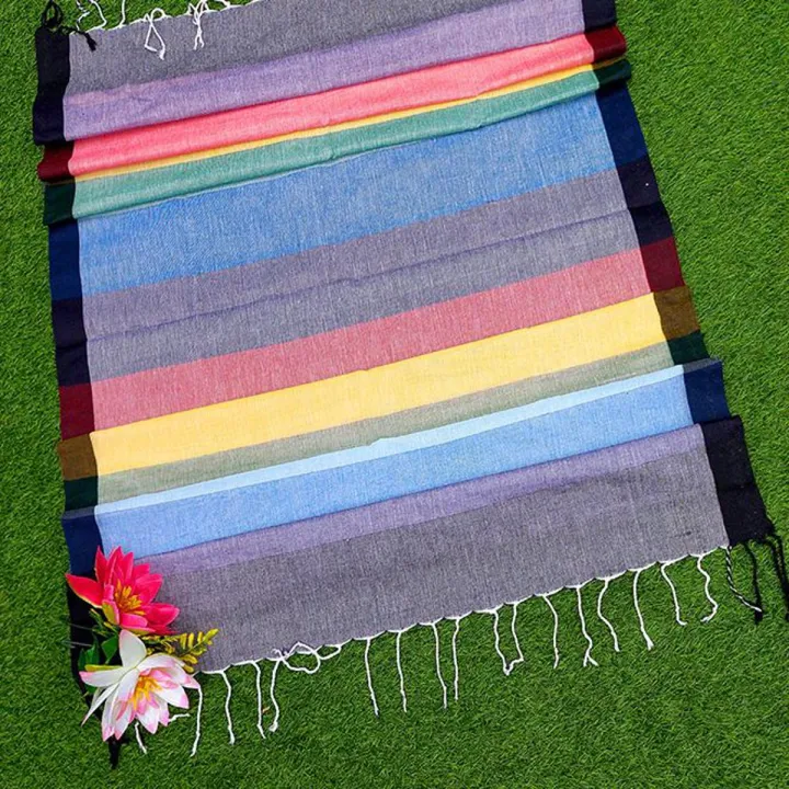 Multicolor Best Quality Multicolor 5.5 Hand Tangail Tant Cotton Orna ...