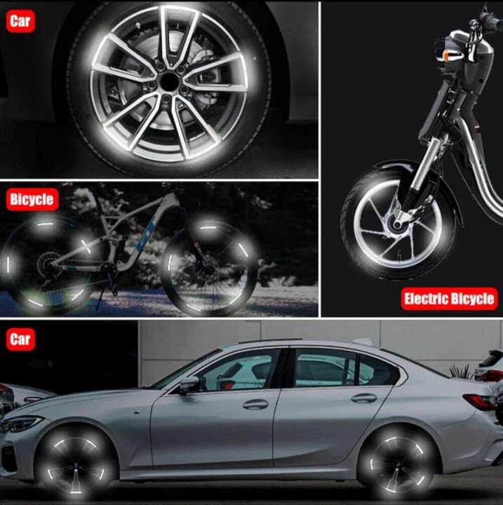 20 Pc set Bike Wheel Sticker Reflective Stripe Waterproof | Daraz.com.bd