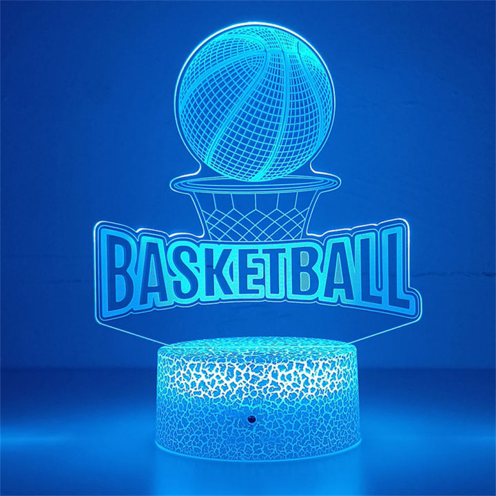 Basketball Sport 3D LED Neon Lava Lamps RGB Battery Night Light ...