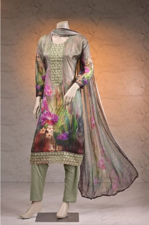 Pakiza Aya Sophia Exclusive Design Cotton Unstitched Three Piece ...