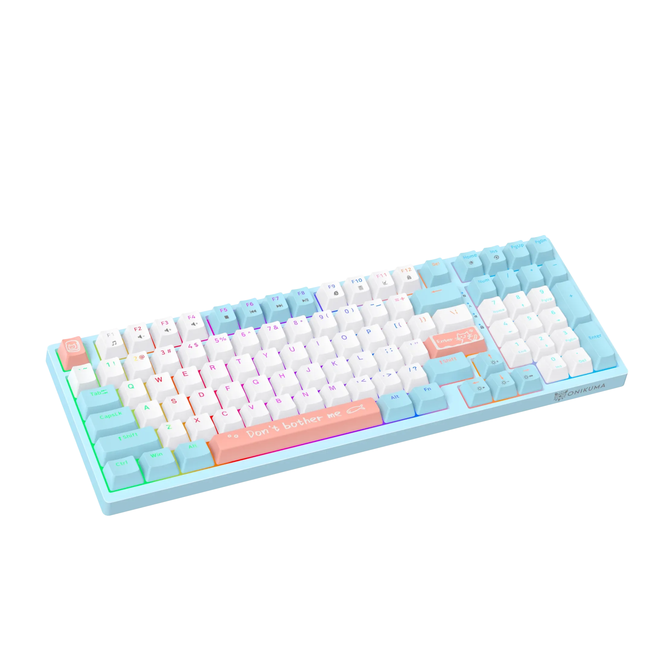 ONIKUMA Portable Fashion Gaming Keyboard Dynamic RGB Backlit Wired Type ...