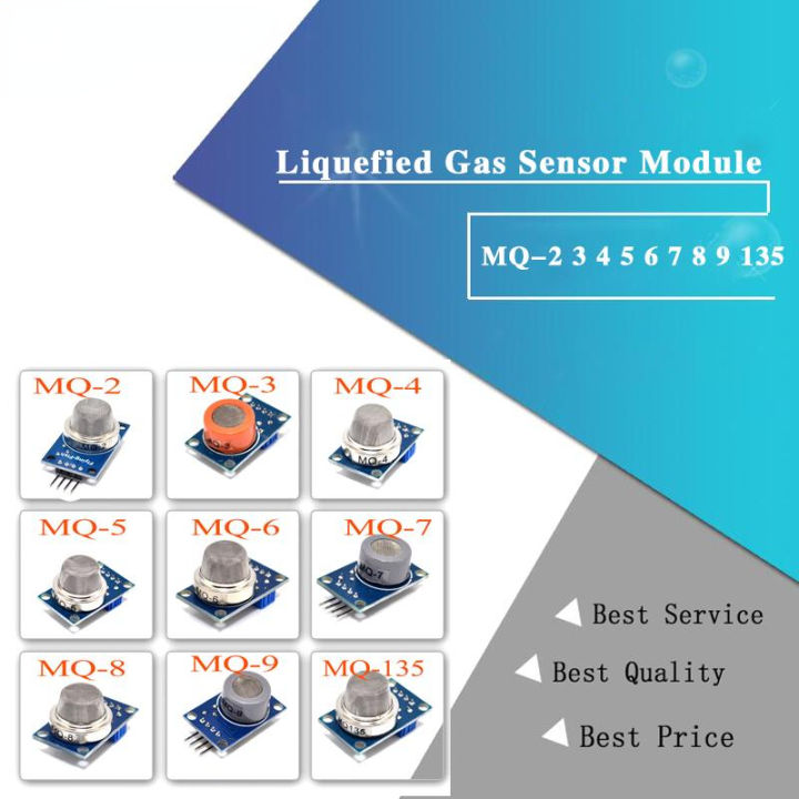 Mq 2 Mq 3 Mq 4 Mq 5 Mq 6 Mq 7 Mq 8 Mq 9 Mq 135 Detection Smoke Methane Liquefied Gas Sensor
