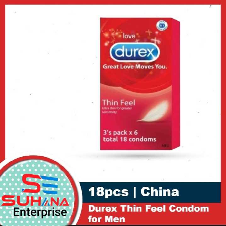 Durex -Thin Feel Condom - Full Box - 3x6=18pcs | Daraz.com.bd