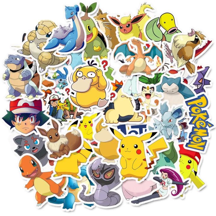 【3C VictoryEagle】50 / 100PCS waterproof cartoon Pokemon toy mixed ...