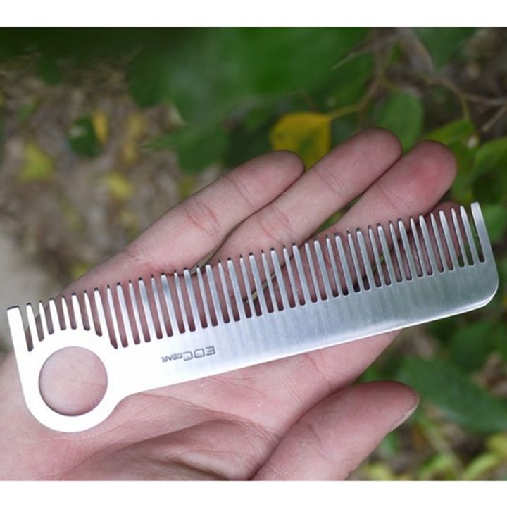 【3C VictoryEagle】1Pc New Portable Stainless Steel Comb Gear Tactical ...