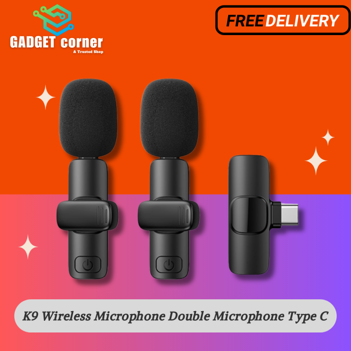 K9 Wireless Microphone Double Microphone Type C | Daraz.com.bd