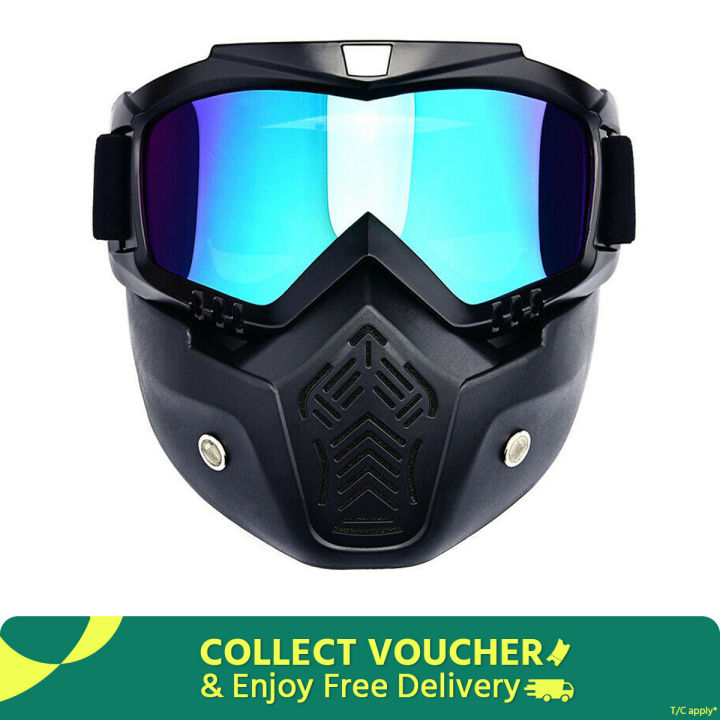 Motorcycle Rider Face Cover Helmet For Biker - Multi / Blue - Helmet ...