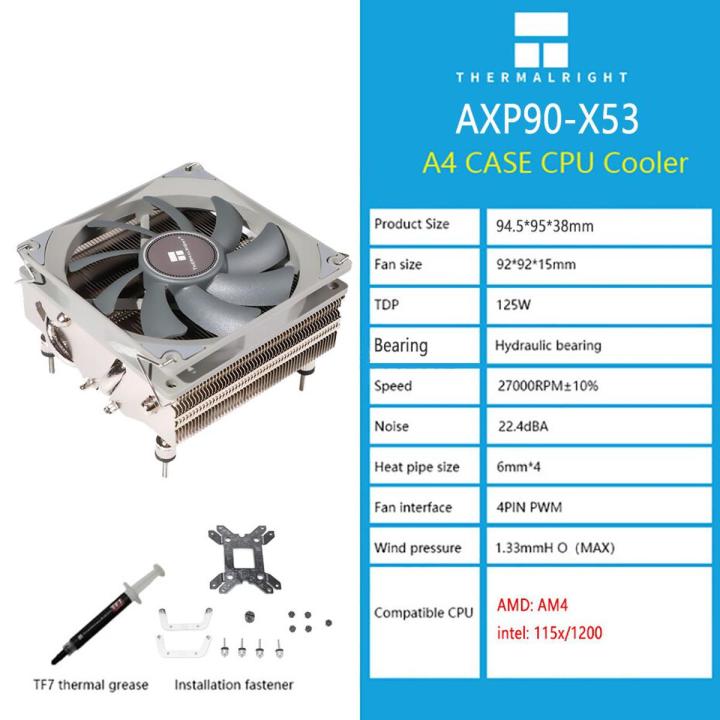 Thermalright AXP90 FULL HTPC ITX Cooler High 47mm Low Profile A4 Case ...