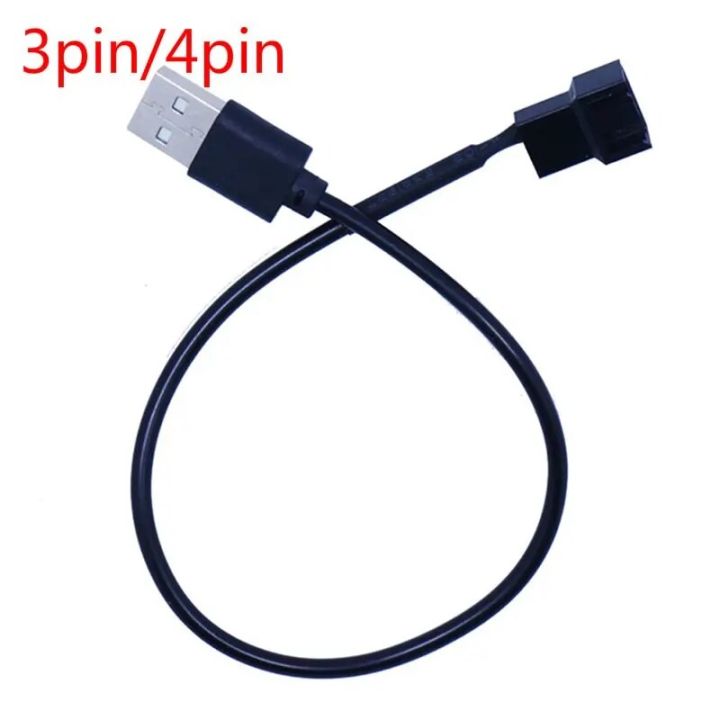 3pin Or 4pin Fan To Usb Adapter Cables 3/4 Pin Computer Pc Fan Power ...