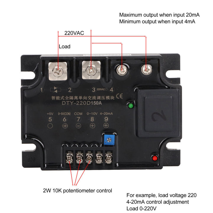 Single Phase Voltage Regulation Module LED 150A AC Resistance Regulator AC220V | Daraz.com.bd
