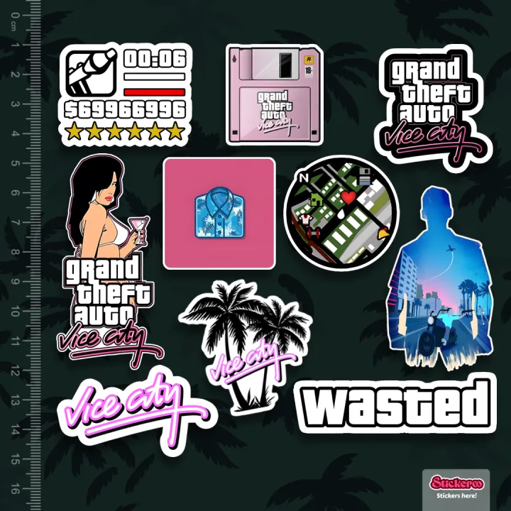 Vice City Stickers | Stickeroo | Daraz.com.bd