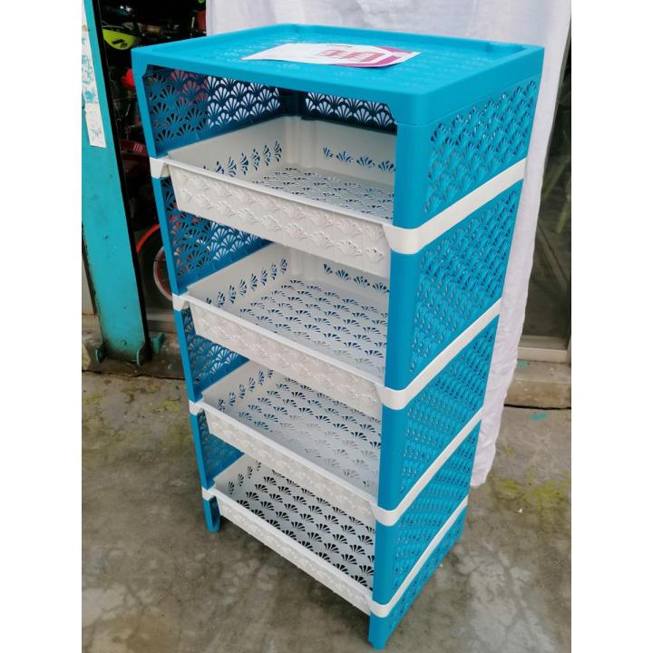 Family Rack 4 Step with Lid - Paste Blue and White | Daraz.com.bd