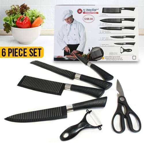 Zepter Kitchen tools Stainless Steel Kitchen Zepter (Black) -6 Pcs Set ...