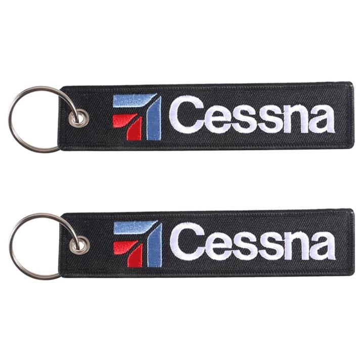 1PC Cessna Letters Boths Embroidery Patterns Keychain Motorcycle Key ...