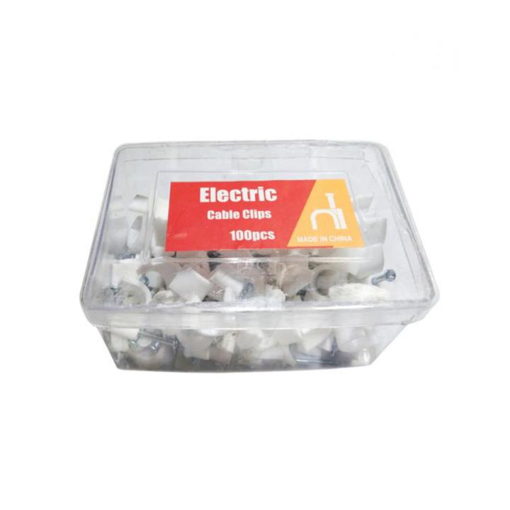 Electric Cable Clips 6mm 100 Pcs Per Box | Daraz.com.bd