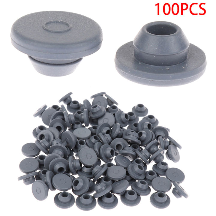 100Pcs Rubber Stoppers Self Sealing Injection Ports For 13mm Glass ...