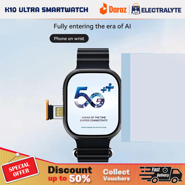K10 Ultra Sim Support Smartwatch Fitness Tracking Smart Watch 2.1 ...