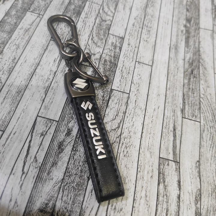 Suzuki Universal Leather Logo Key Ring For Bike Motorcycle Car ...