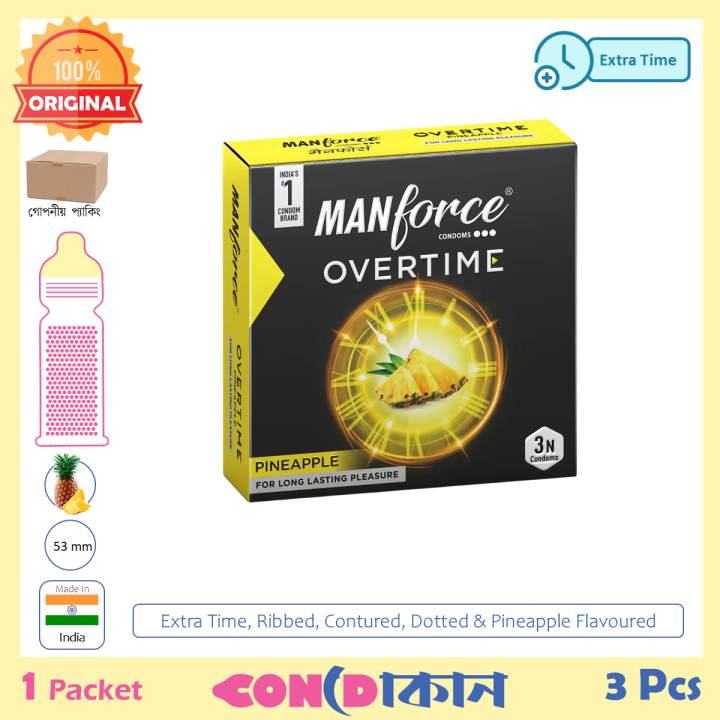 Manforce Overtime Long Lasting, Dotted, Ribbed & Contoured Pineapple ...