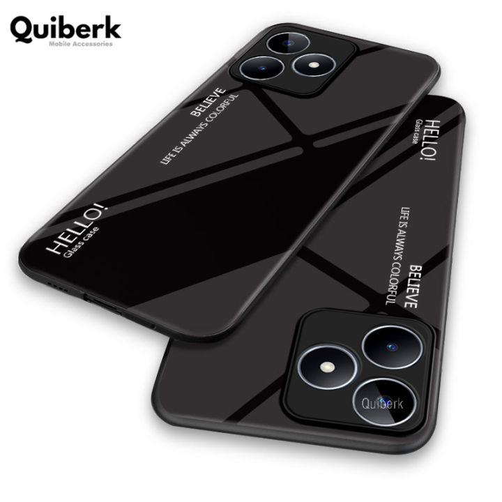 Quiberk for Realme C51 / C53 / Note 50 Tempered Glass Hard Case ...