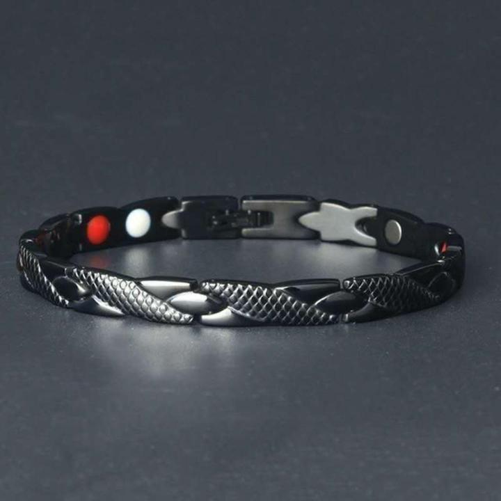 Twisted Dragon Pattern Detachable Magnetic Therapy Bracelet Bangles ...
