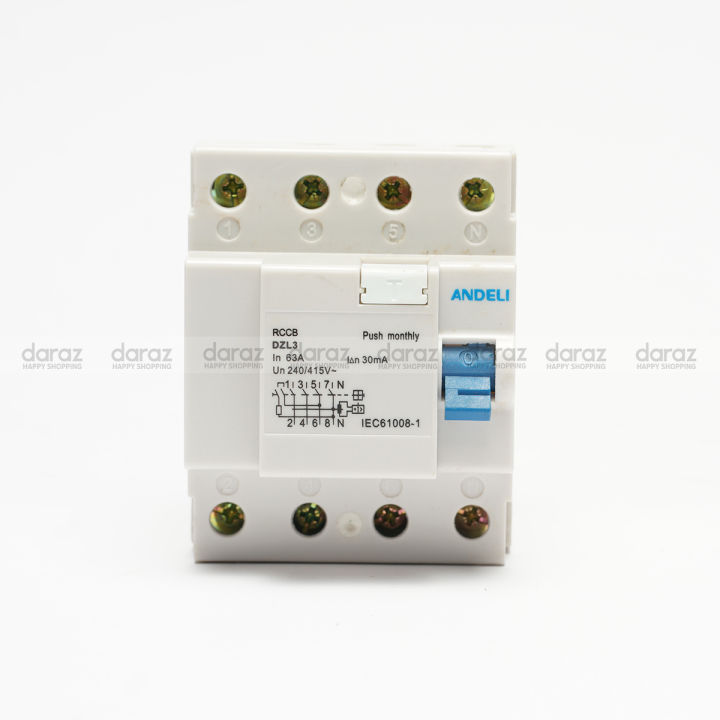 ANDELI Residual Current Circuit breaker ( RCCB ) DZL3 4P | Daraz.com.bd