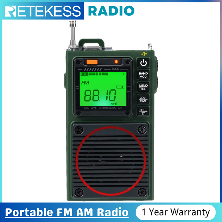 RETEKESS TR111 Portable Shortwave Radio Portable AM FM VHF SW WB Full ...