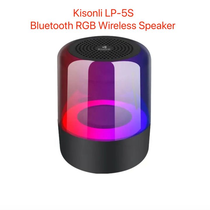 KISONLI LP-5S Wireless Portable Speaker Bluetooth 5.0 RGB AUX 3Watt 800 ...