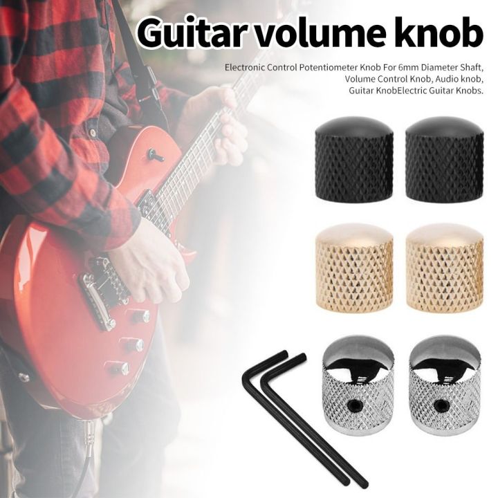 【Versatile】 2pcs 3Colors Electric Guitar Parts Accessories Potentiometer Control Knobs Volume ...